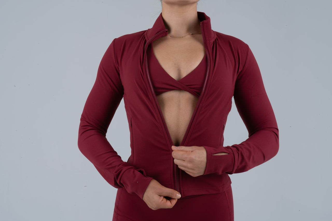 Opule Shape Jacket - Burgundy – flexwear.no