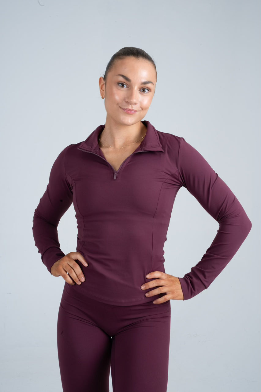 Shape Half Zip Berry – flexwear.no